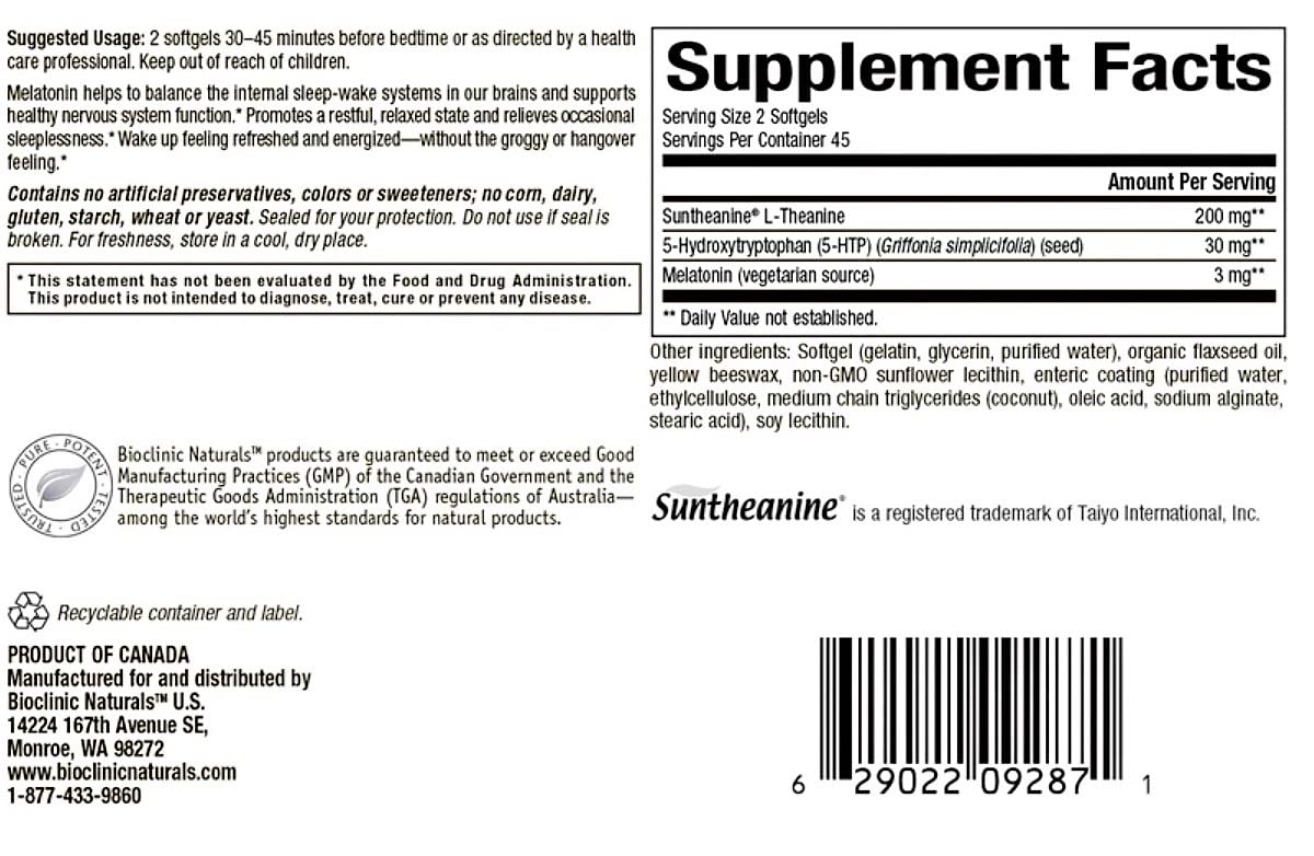 Bioclinic Naturals melatonin 10mg capsules
