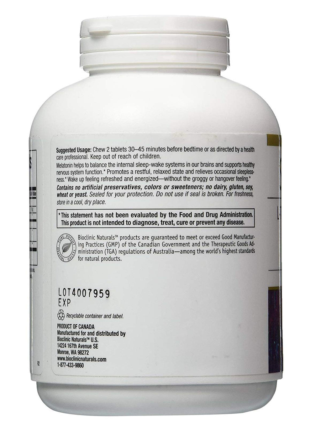 Bioclinic Naturals melatonin gummies