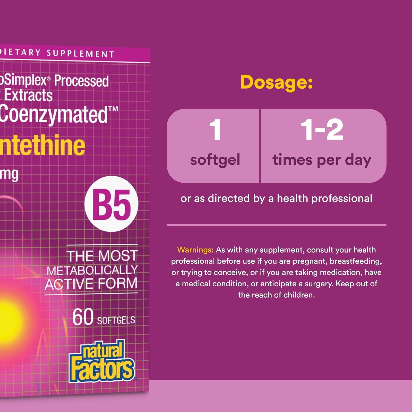 BioCoenzymated Pantethine health benefits