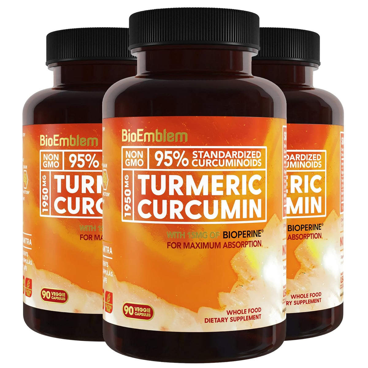BioEmblem turmeric curcumin capsules