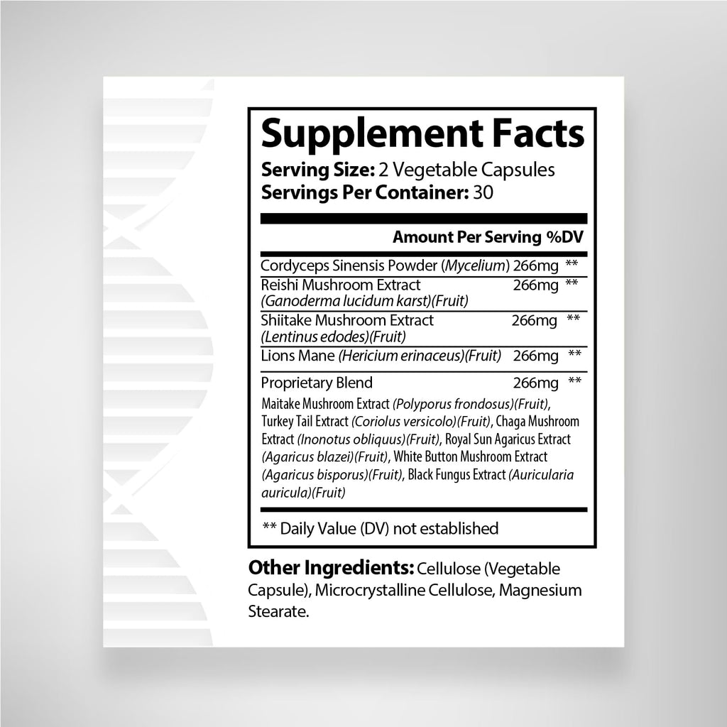 Biogenique mushrooms for cognitive function