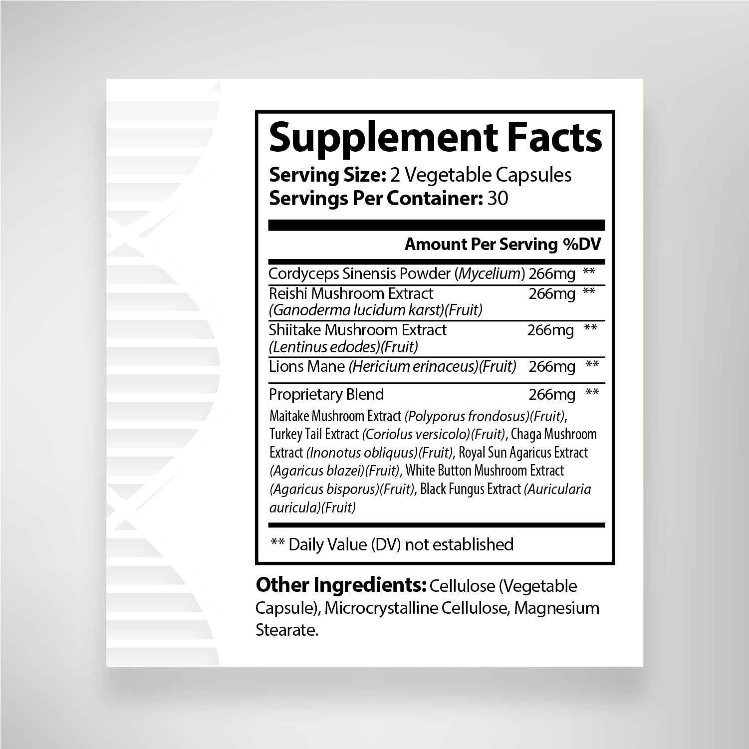 Biogenique mushrooms for cognitive function