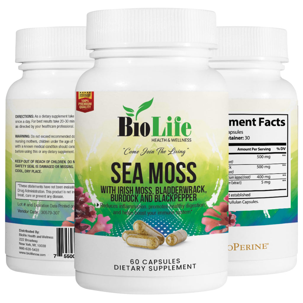 BioLife organic sea moss capsules