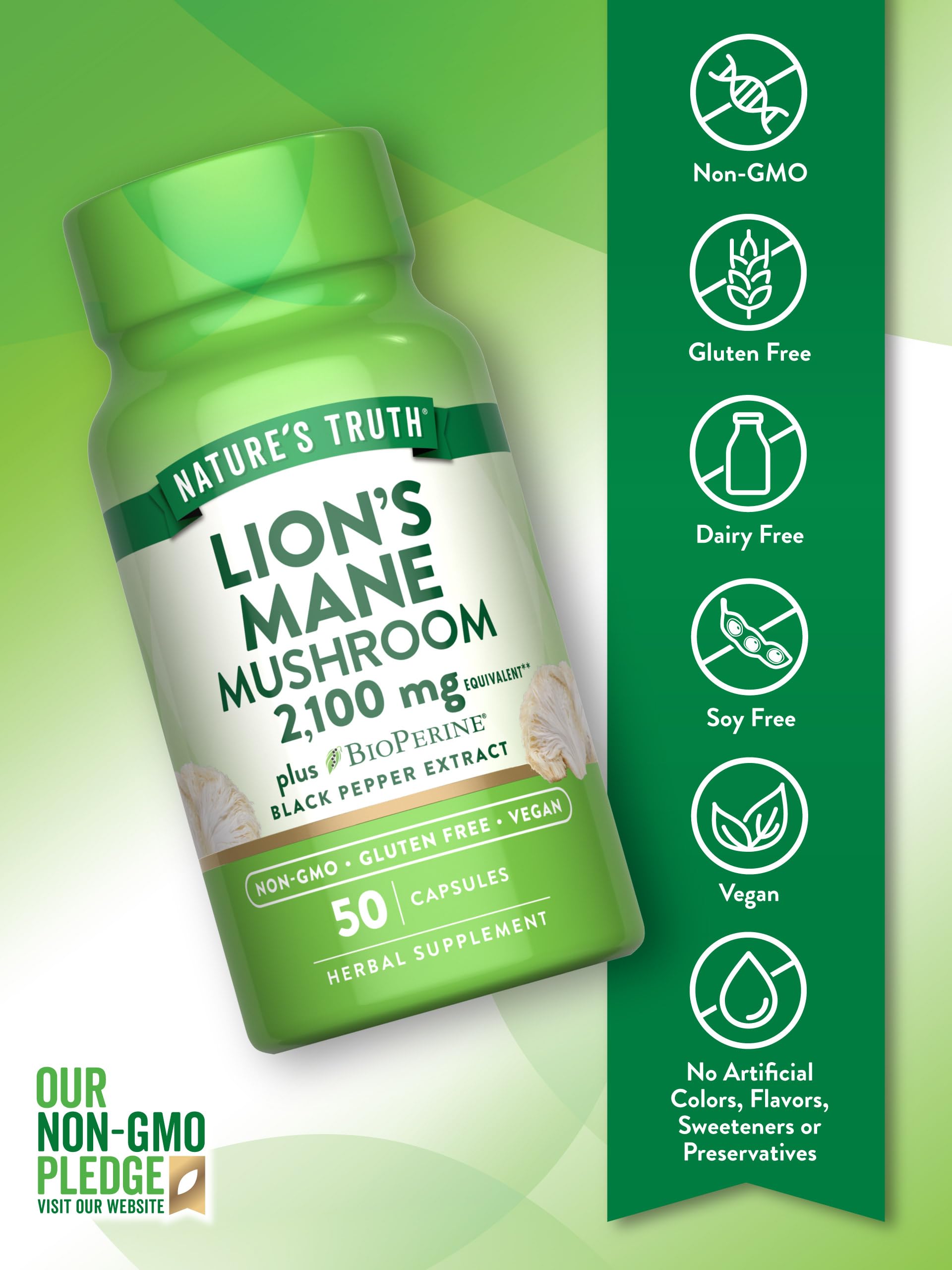 BioPerine enhanced Lion's Mane mushrooms