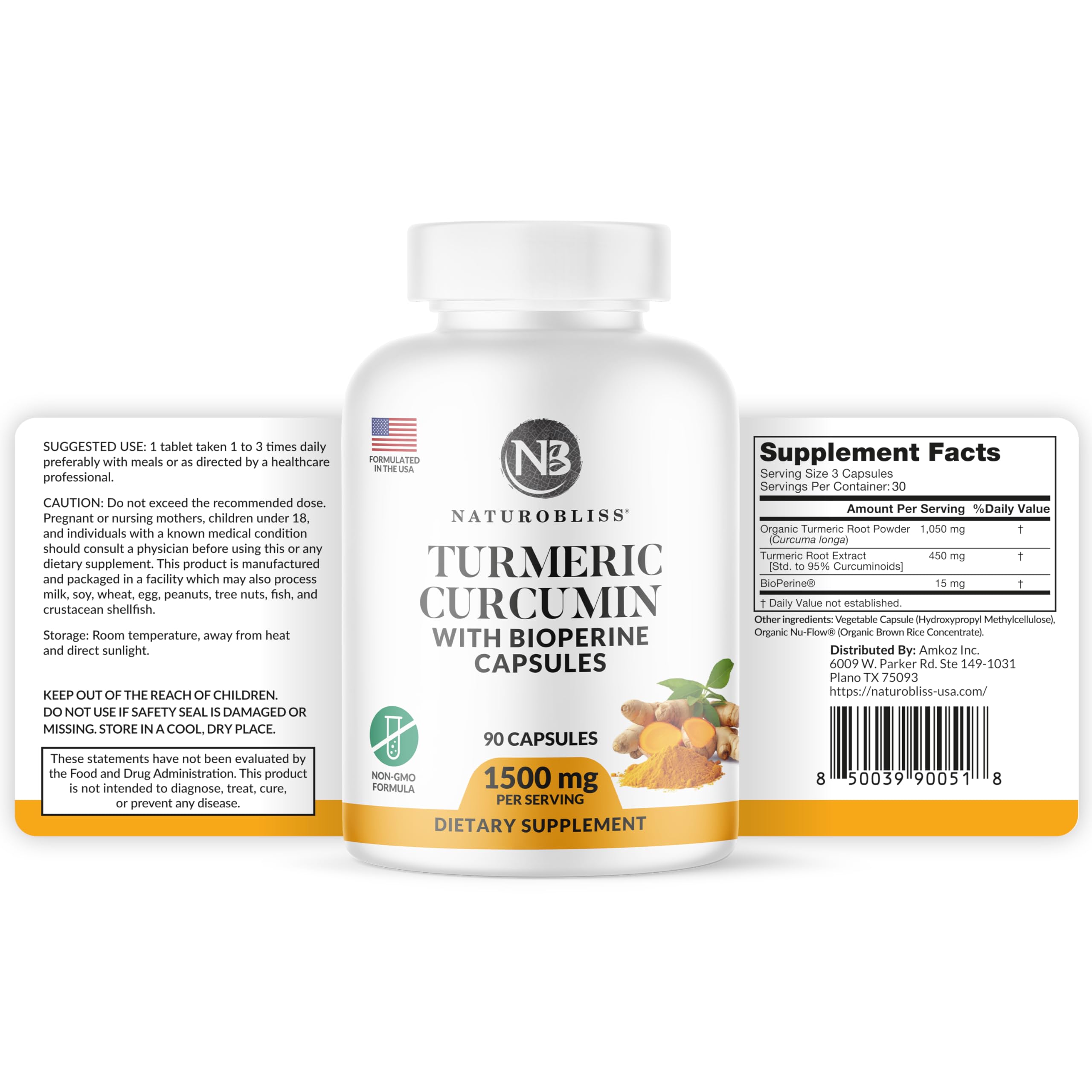 BioPerine enhanced turmeric absorption