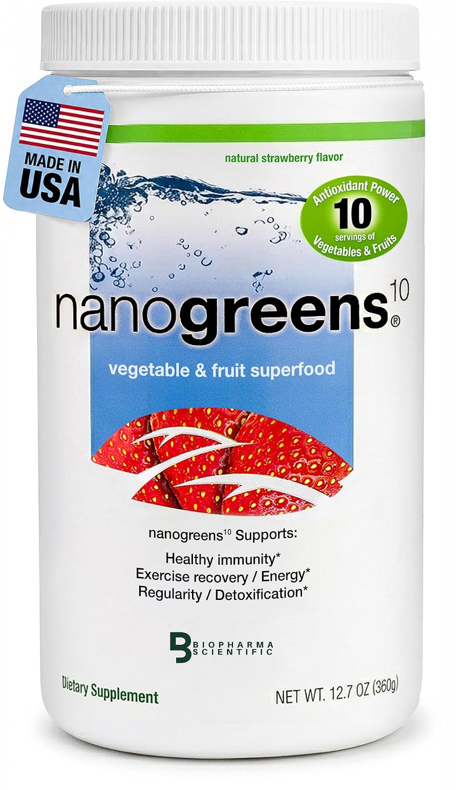 Biopharma Scientific strawberry greens powders