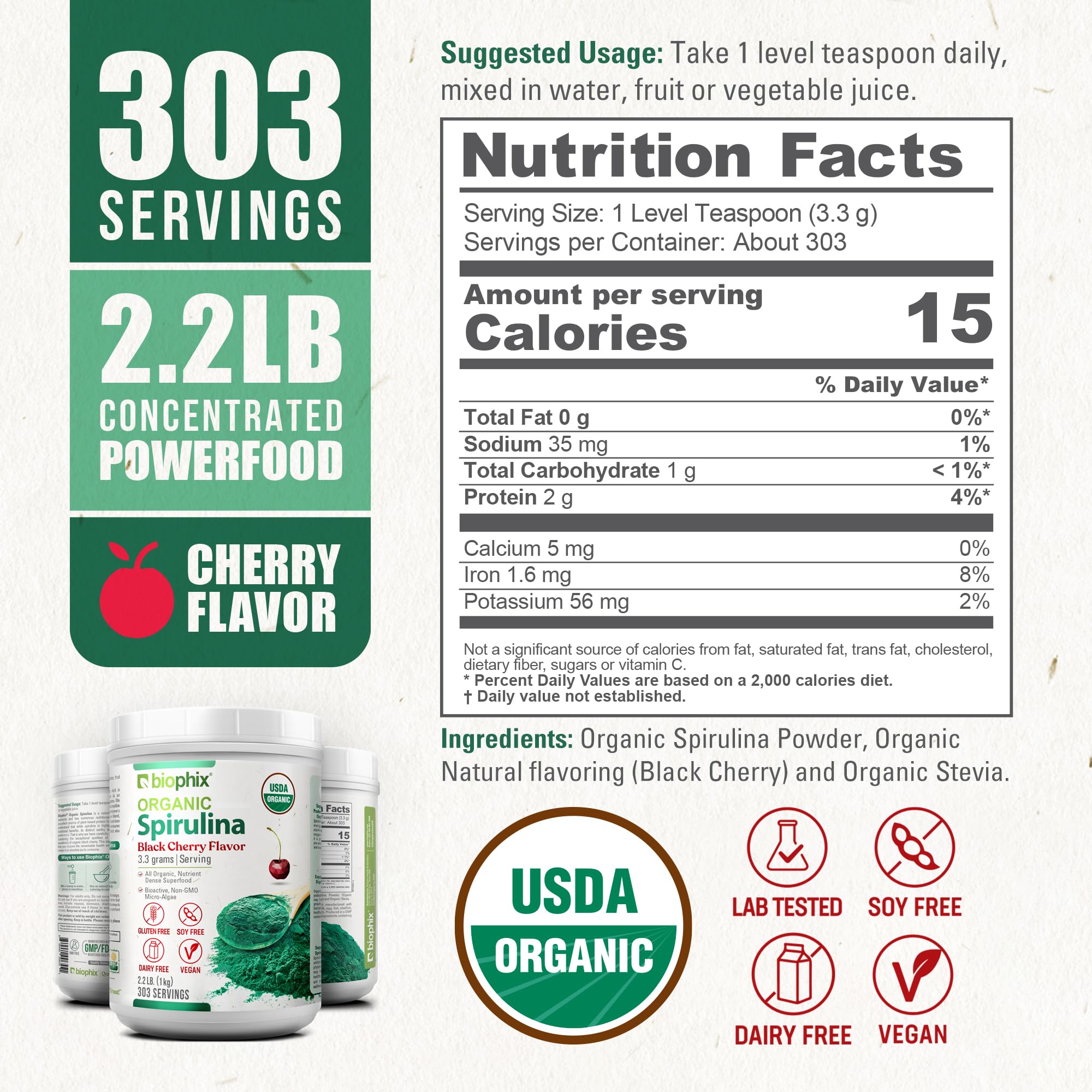 biophix spirulina for antioxidant benefits
