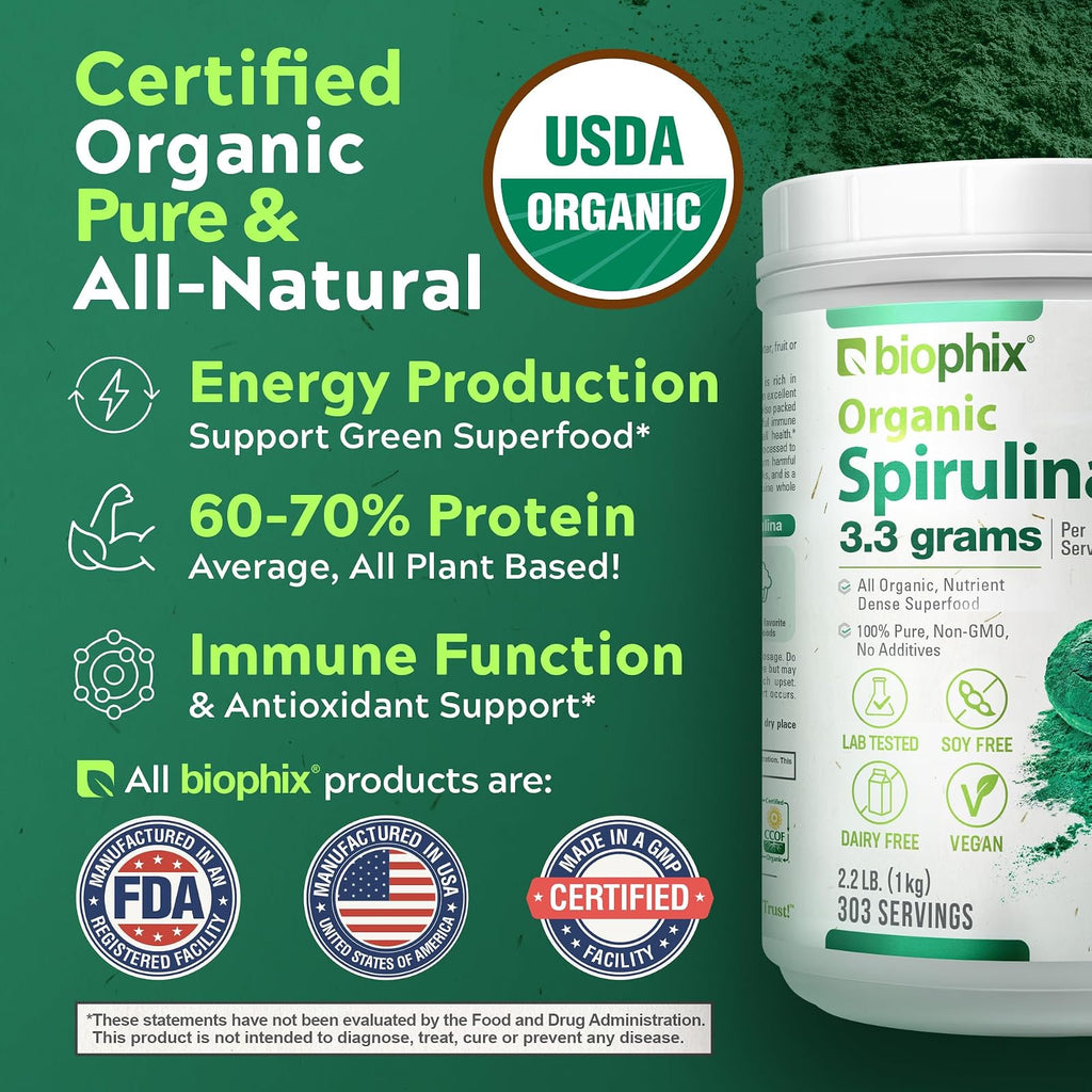 biophix spirulina powder for baking