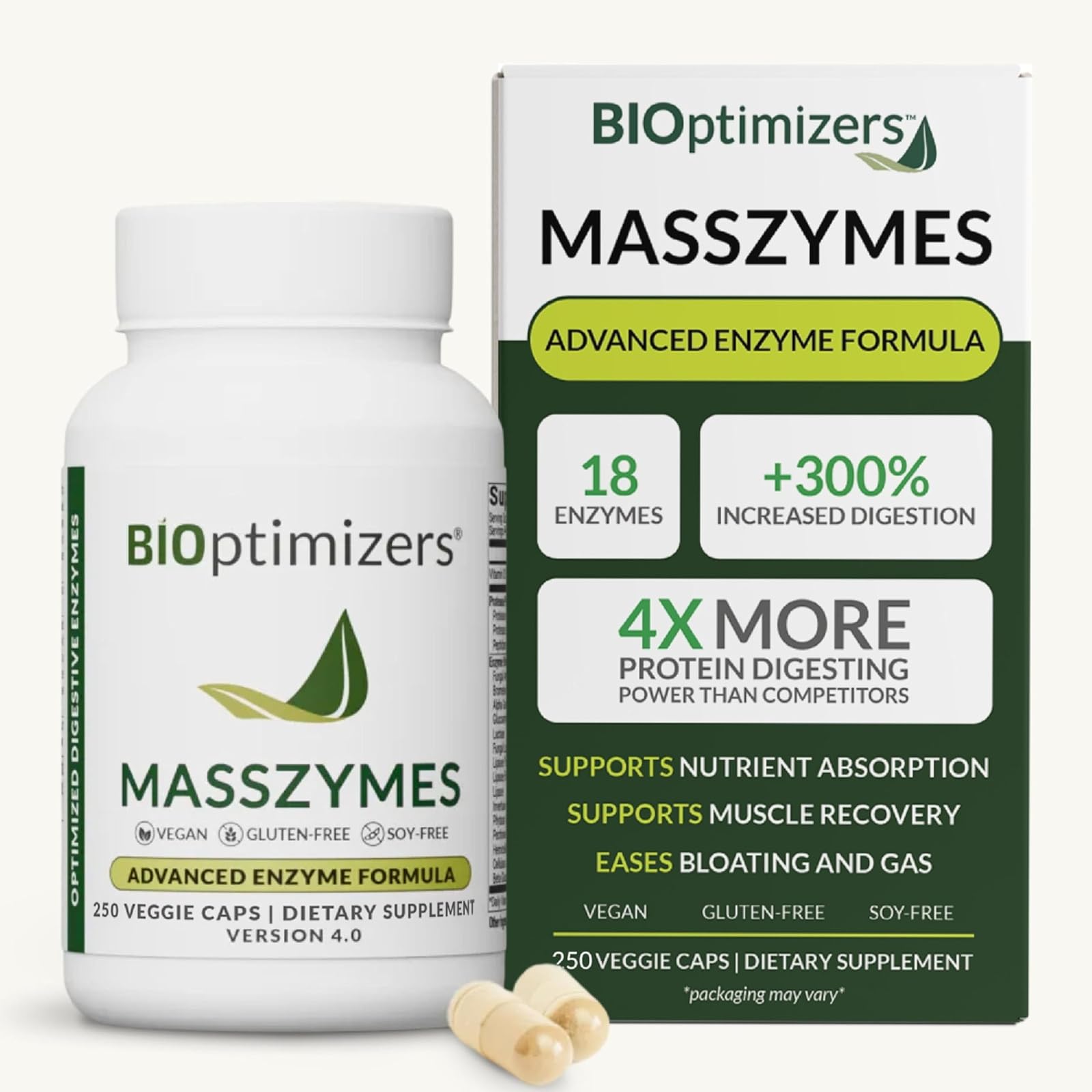 BiOptimizers MassZymes digestive enzymes capsules