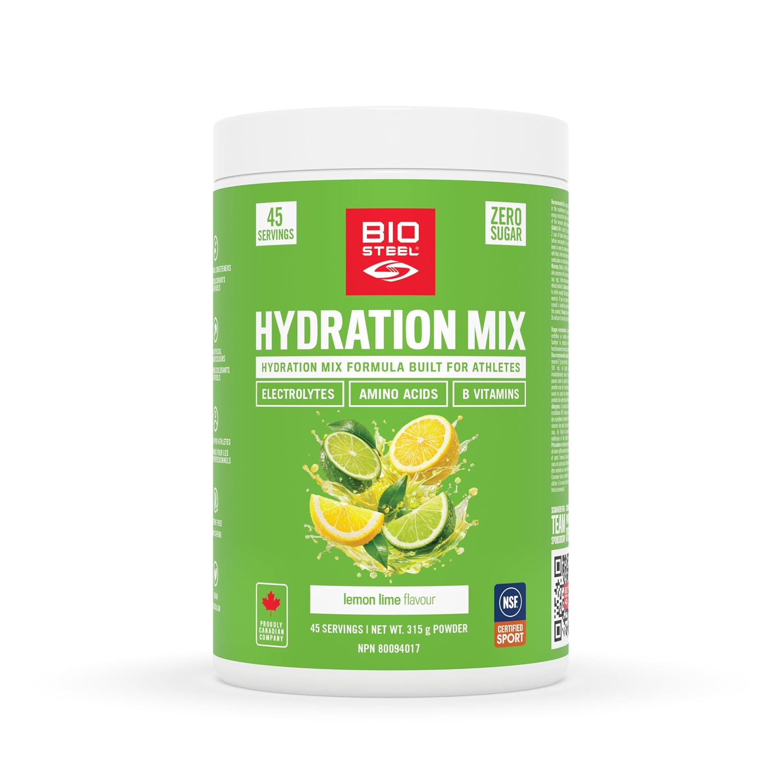 BioSteel electrolyte powder for hydration