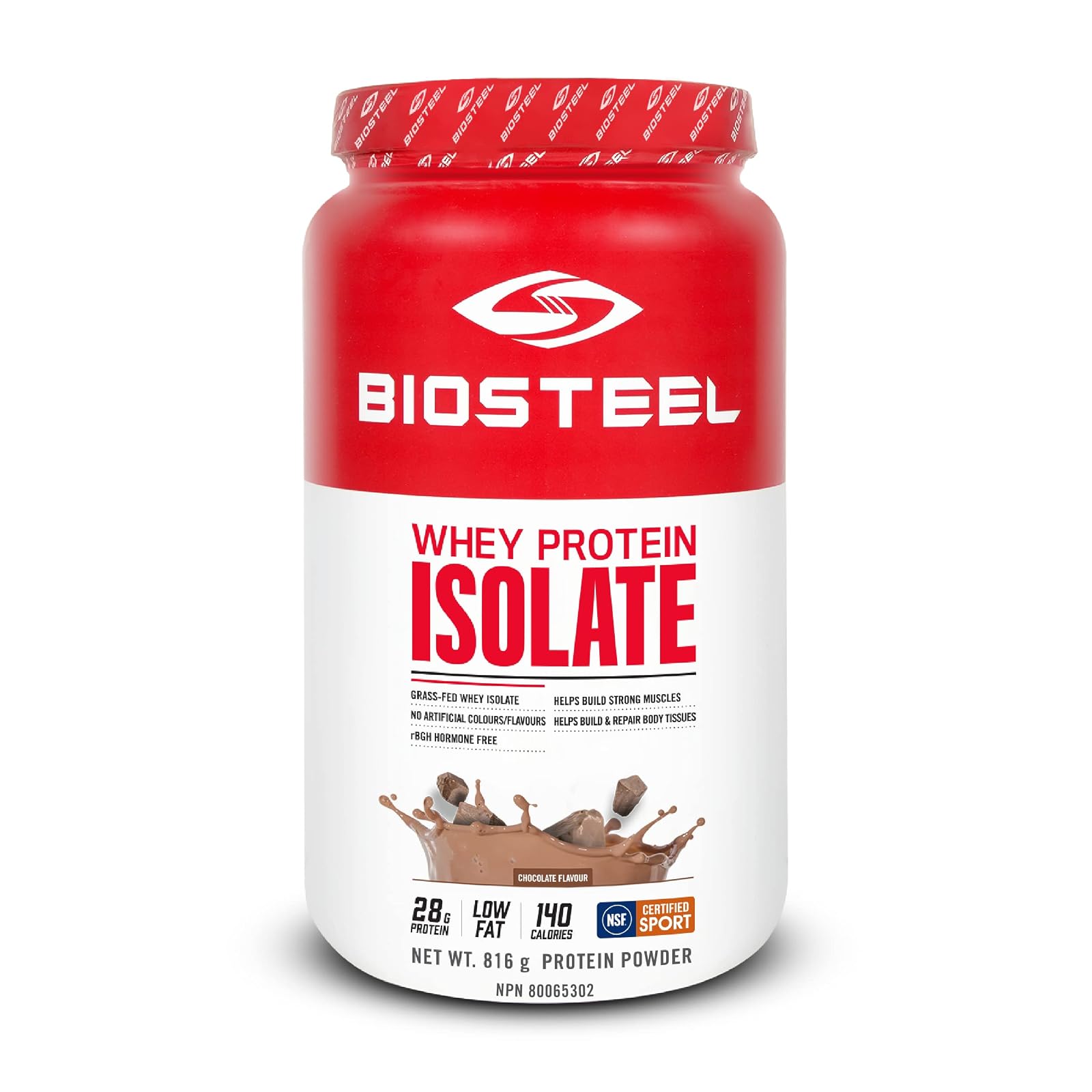 BIOSTEEL whey protein isolate chocolate flavour
