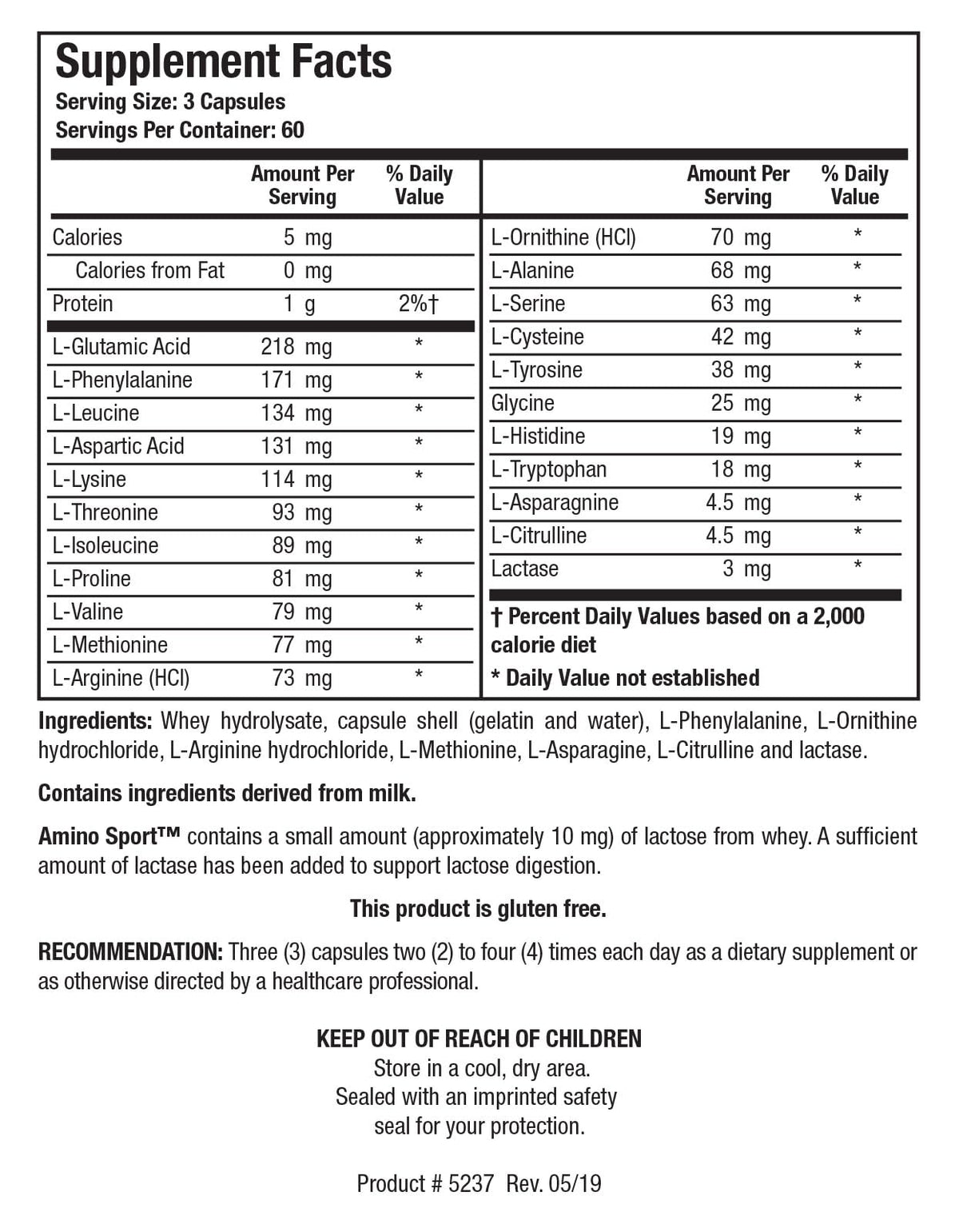 BIOTICS RESEARCH amino acid supplement