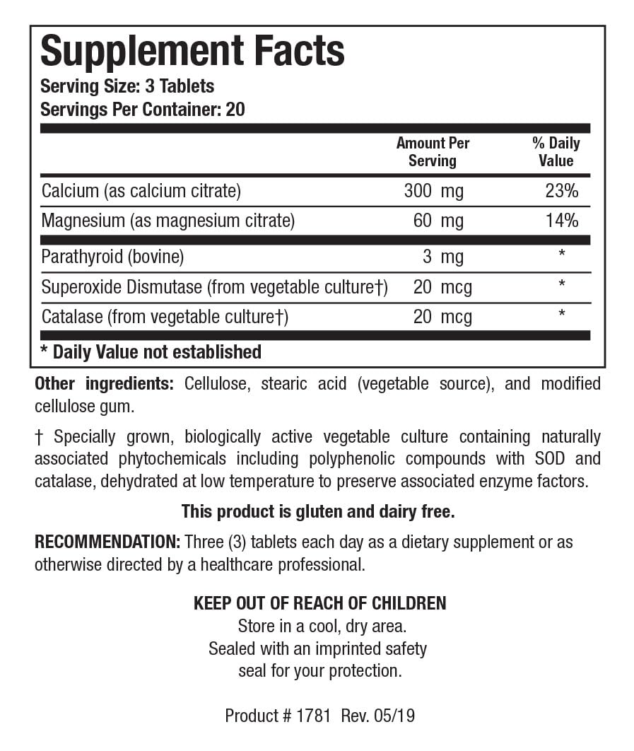 BIOTICS RESEARCH calcium capsules for health