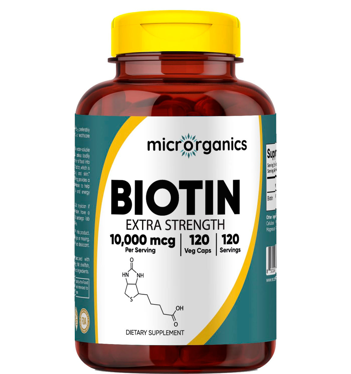 Biotin 10000 mcg vegan capsules