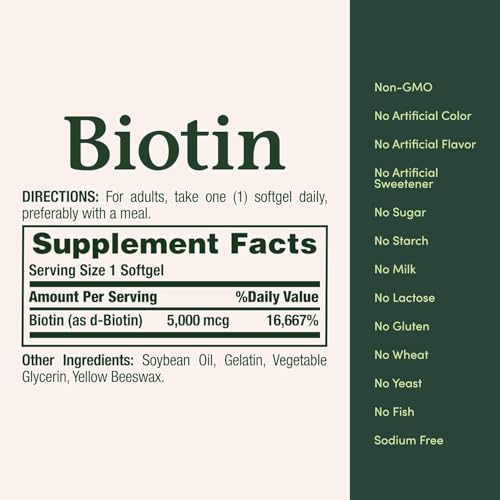 biotin 5000 mcg for healthy skin