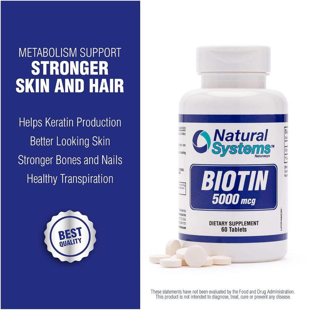 Biotin 5000 mcg for overall vitality