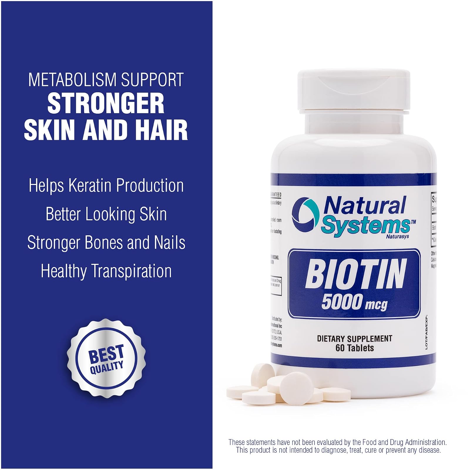 Biotin 5000 mcg for overall vitality