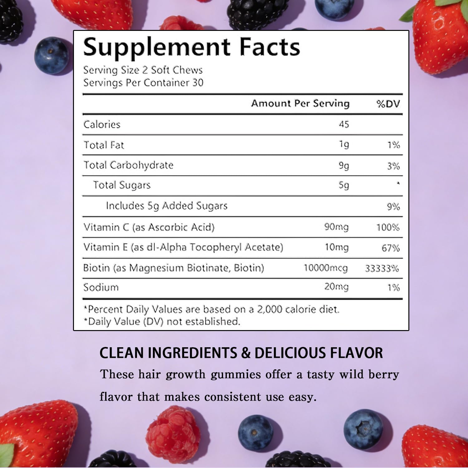 Biotin 5000 mcg soft gummies