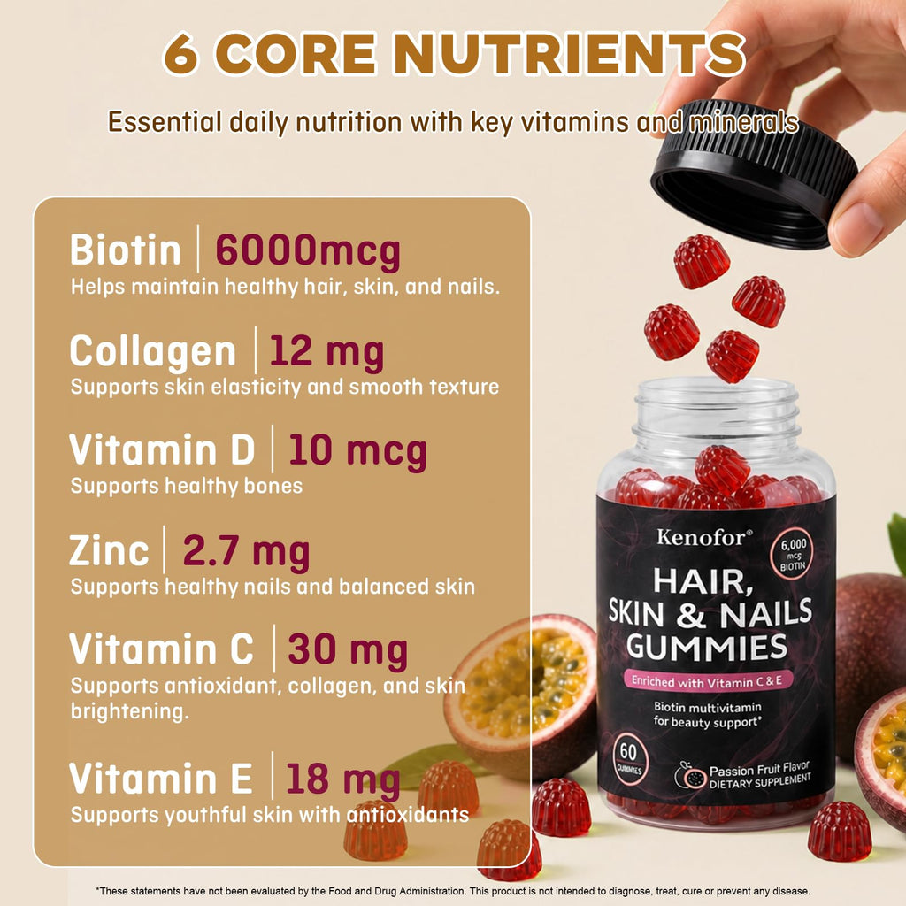 Biotin 6000 mcg for stronger nails