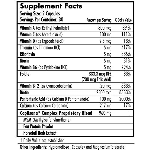 Biotin and amino acids for healthy hair