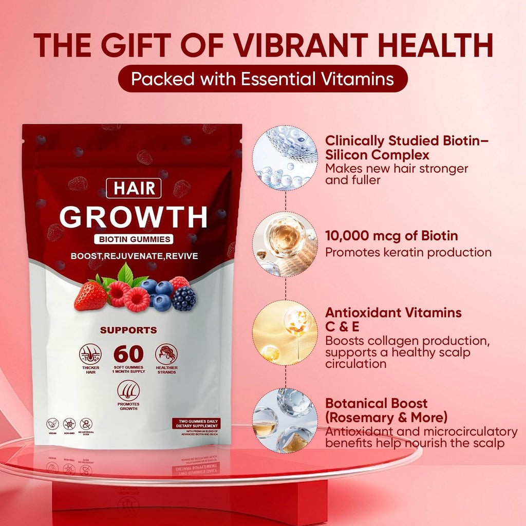 Biotin and collagen gummies for hair