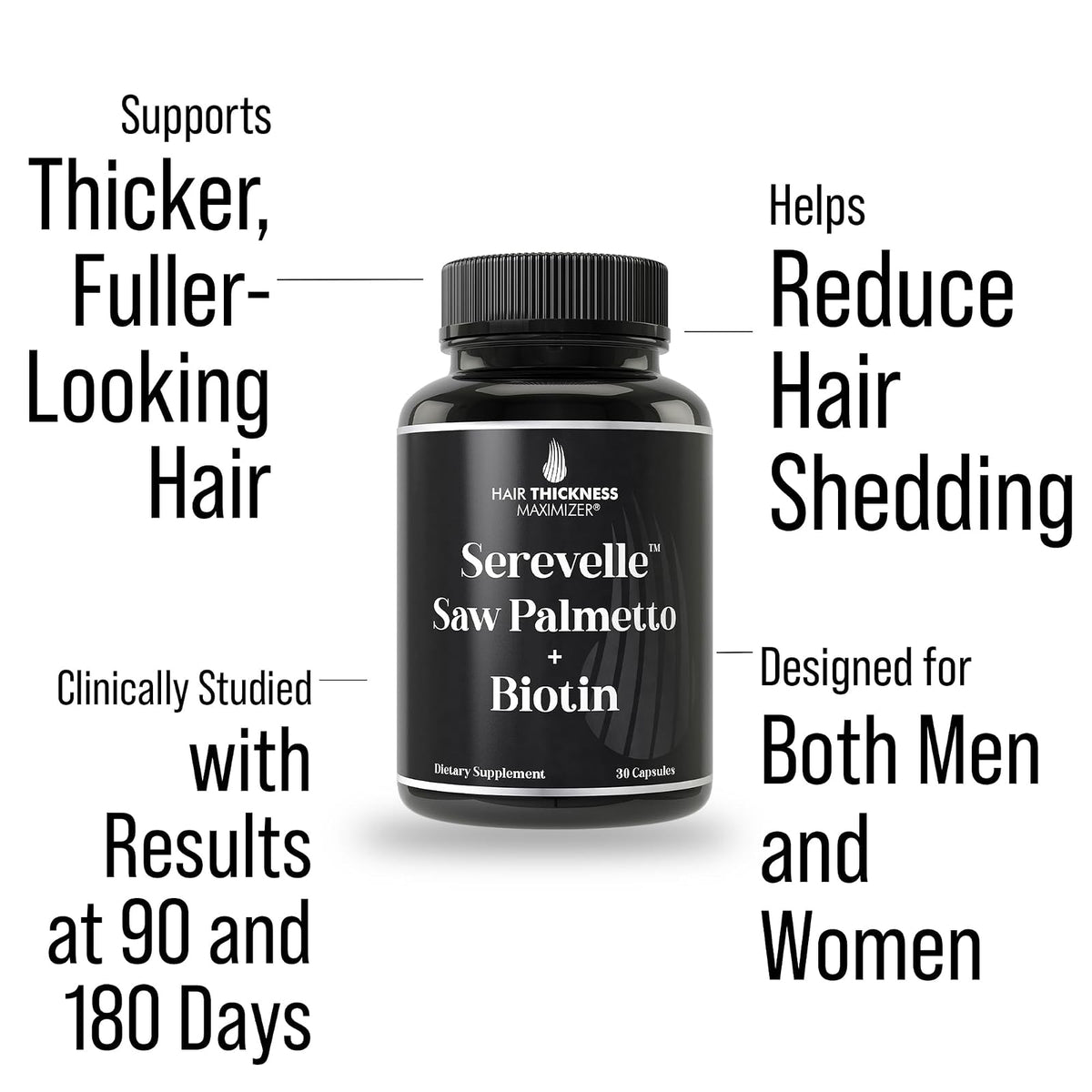 Biotin capsules for thicker hair