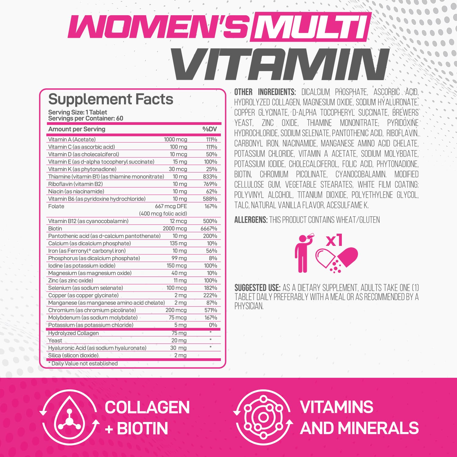 biotin enriched multivitamins for women