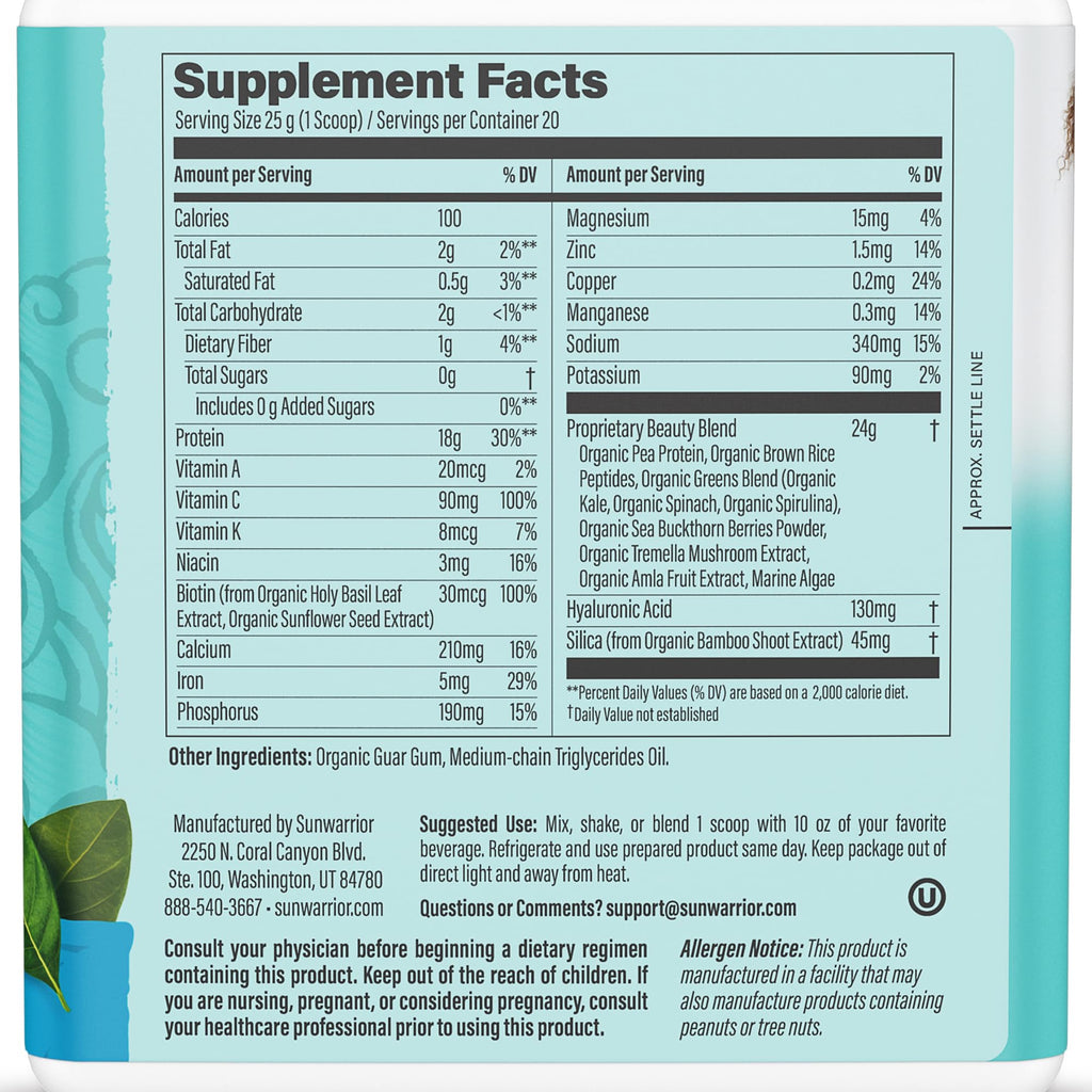 Biotin enriched vegan protein supplement