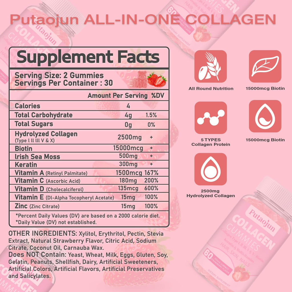 biotin gummies for skin glow