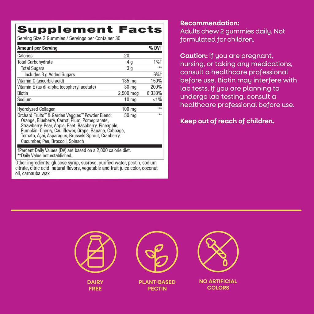biotin gummies for strong nails