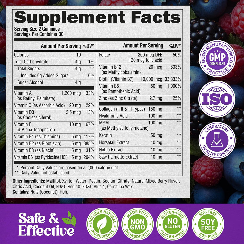 biotin gummies for stronger hair