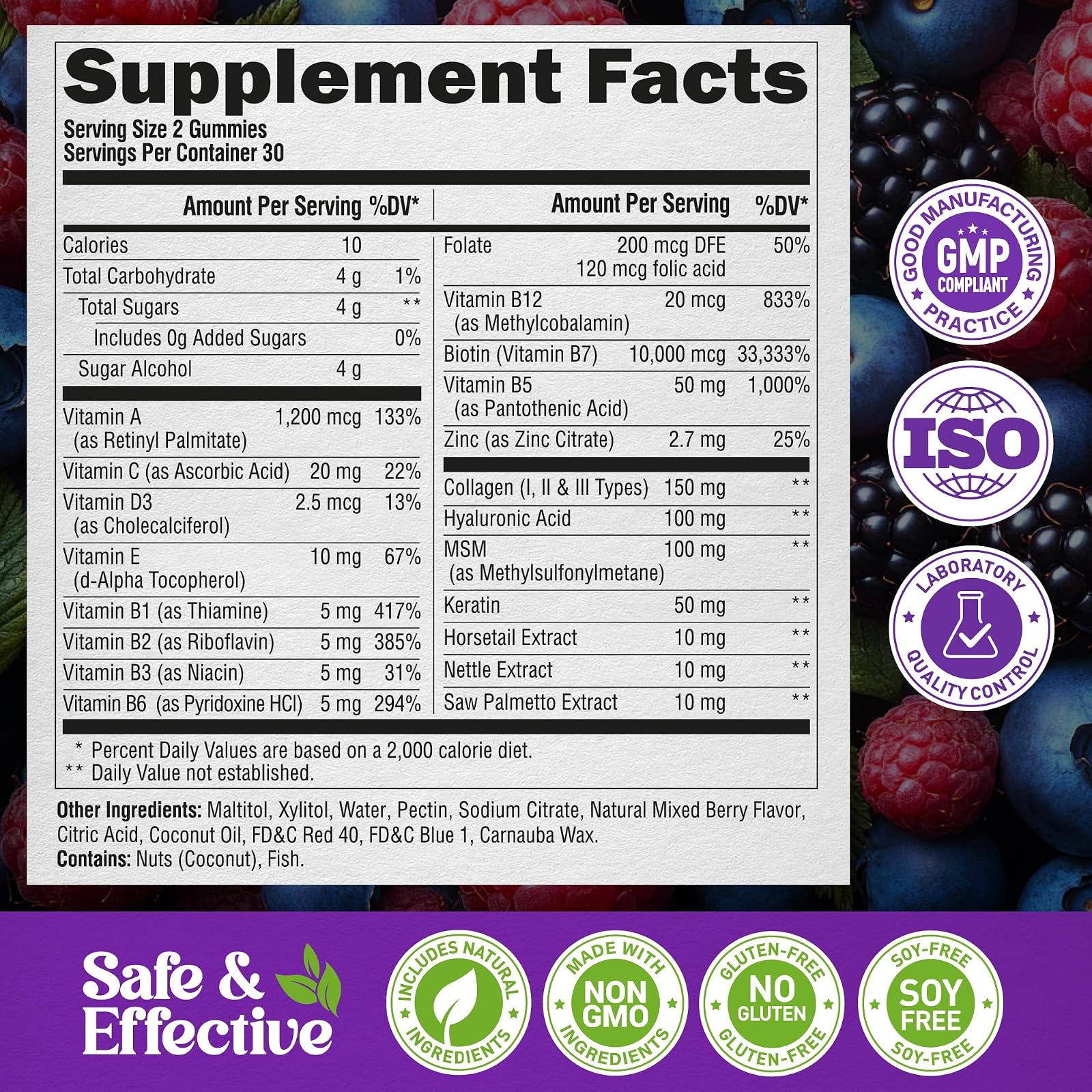 biotin gummies for stronger hair