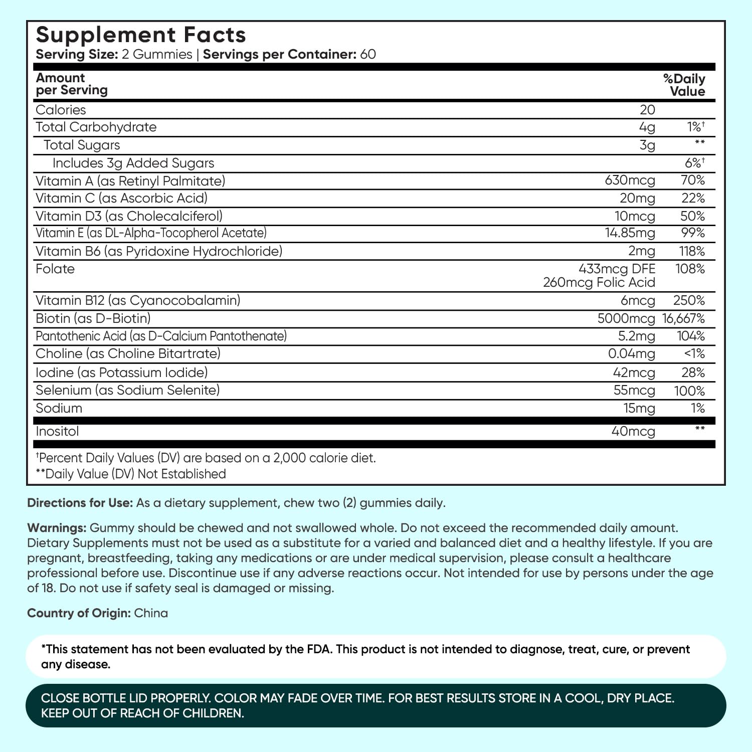 biotin gummies packed with essential vitamins
