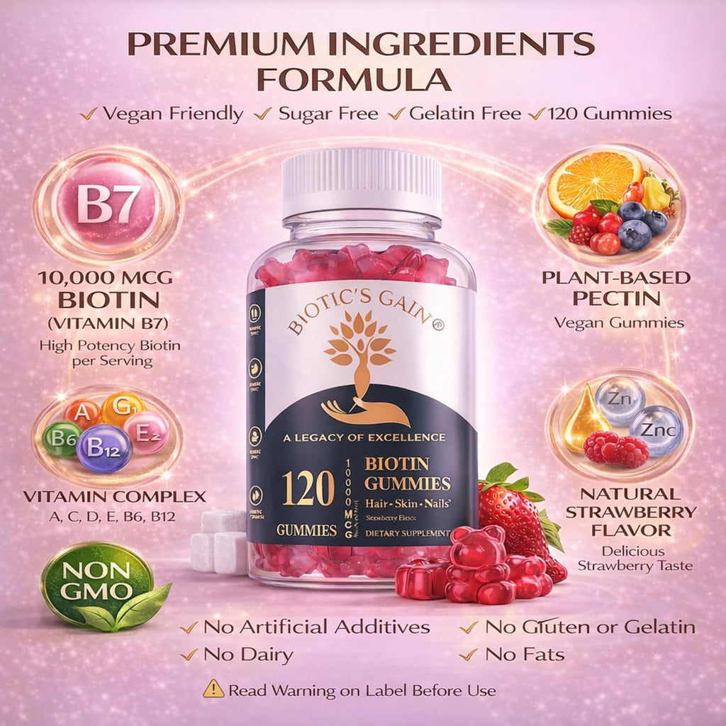 biotin gummies promoting hair growth