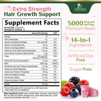 Biotin gummies with 5000 mcg strength