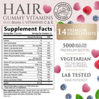 Biotin gummies with 5000 mcg strength