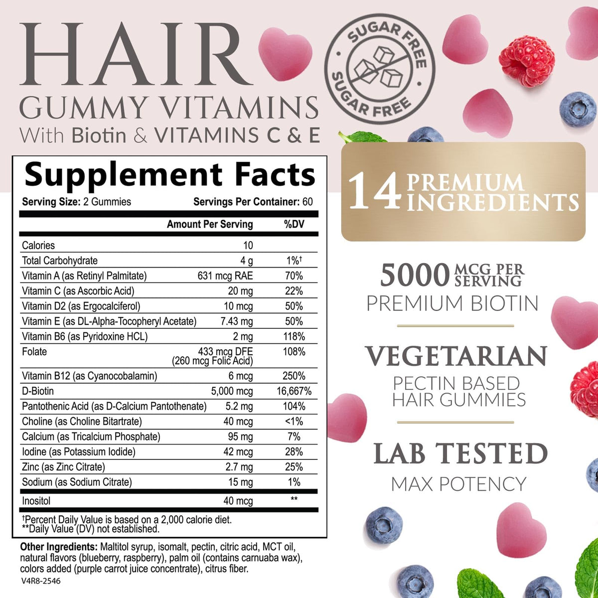 Biotin gummies with 5000 mcg strength