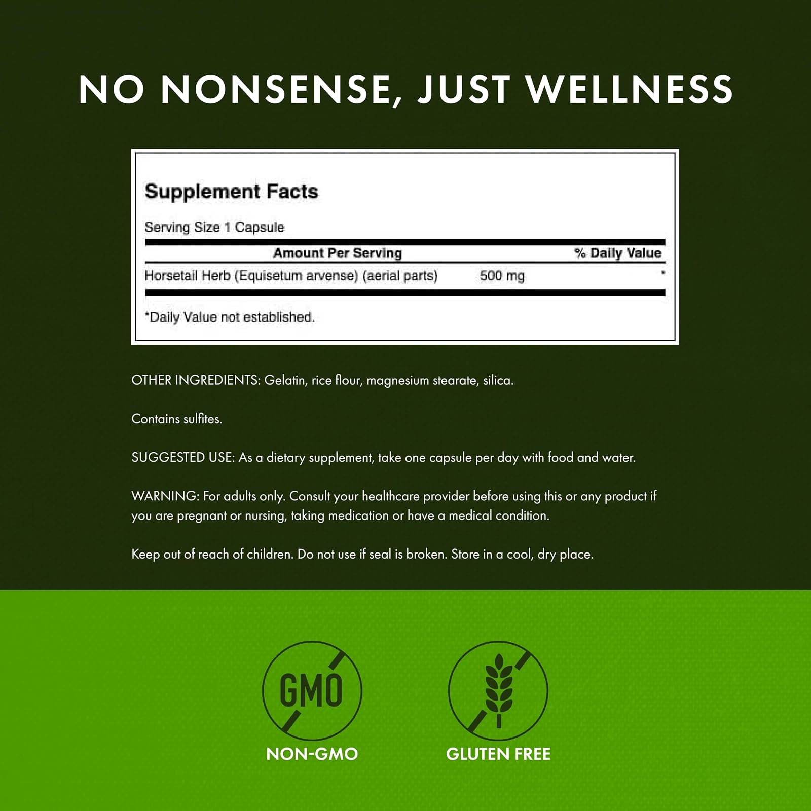 biotin-rich horsetail supplement 500 mg
