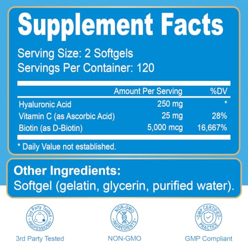 Biotin softgels for healthy hair
