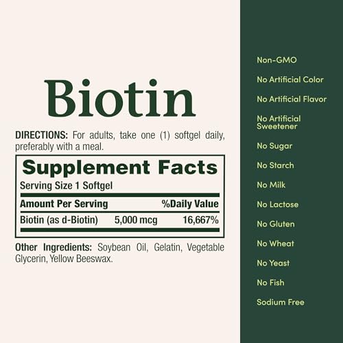 Biotin supplement for energy metabolism