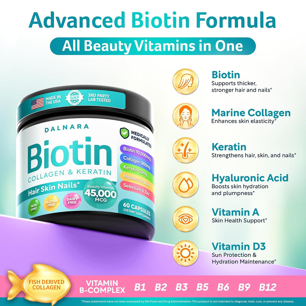 Biotin supplement for healthy skin