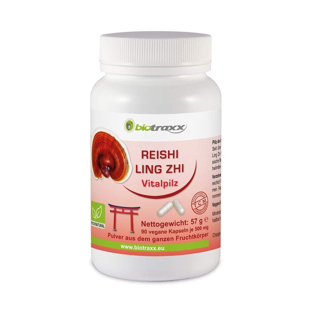 Biotraxx Reishi mushroom capsules for wellness