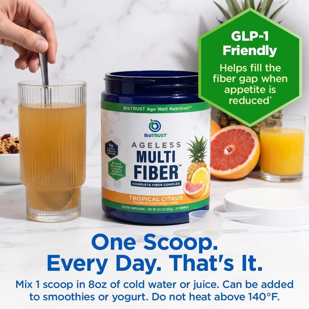 BioTrust Ageless Multi-Fiber powder for gut health