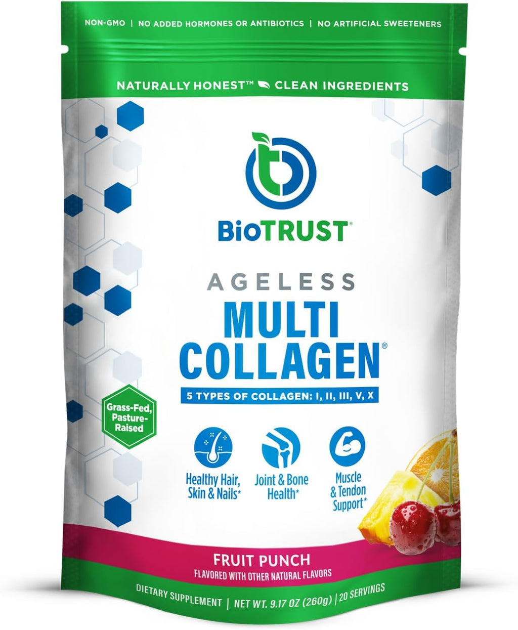 BioTrust collagen peptides fruit punch