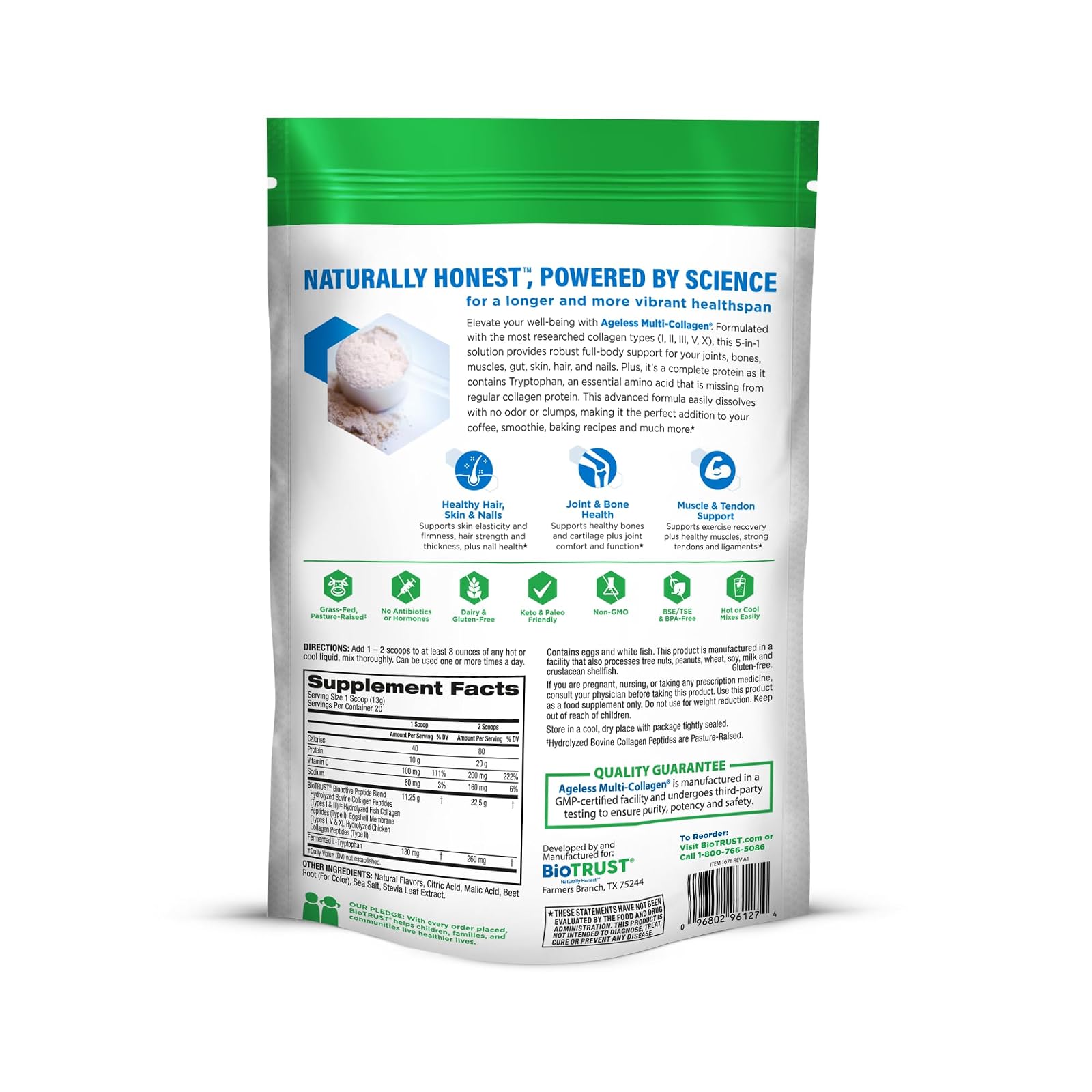 BioTrust multi collagen benefits