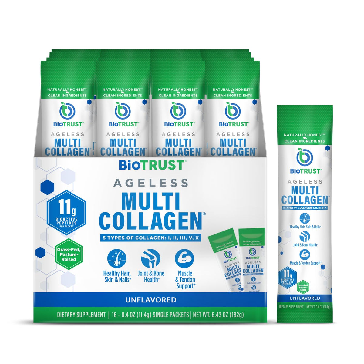 BioTrust multi collagen peptides packets