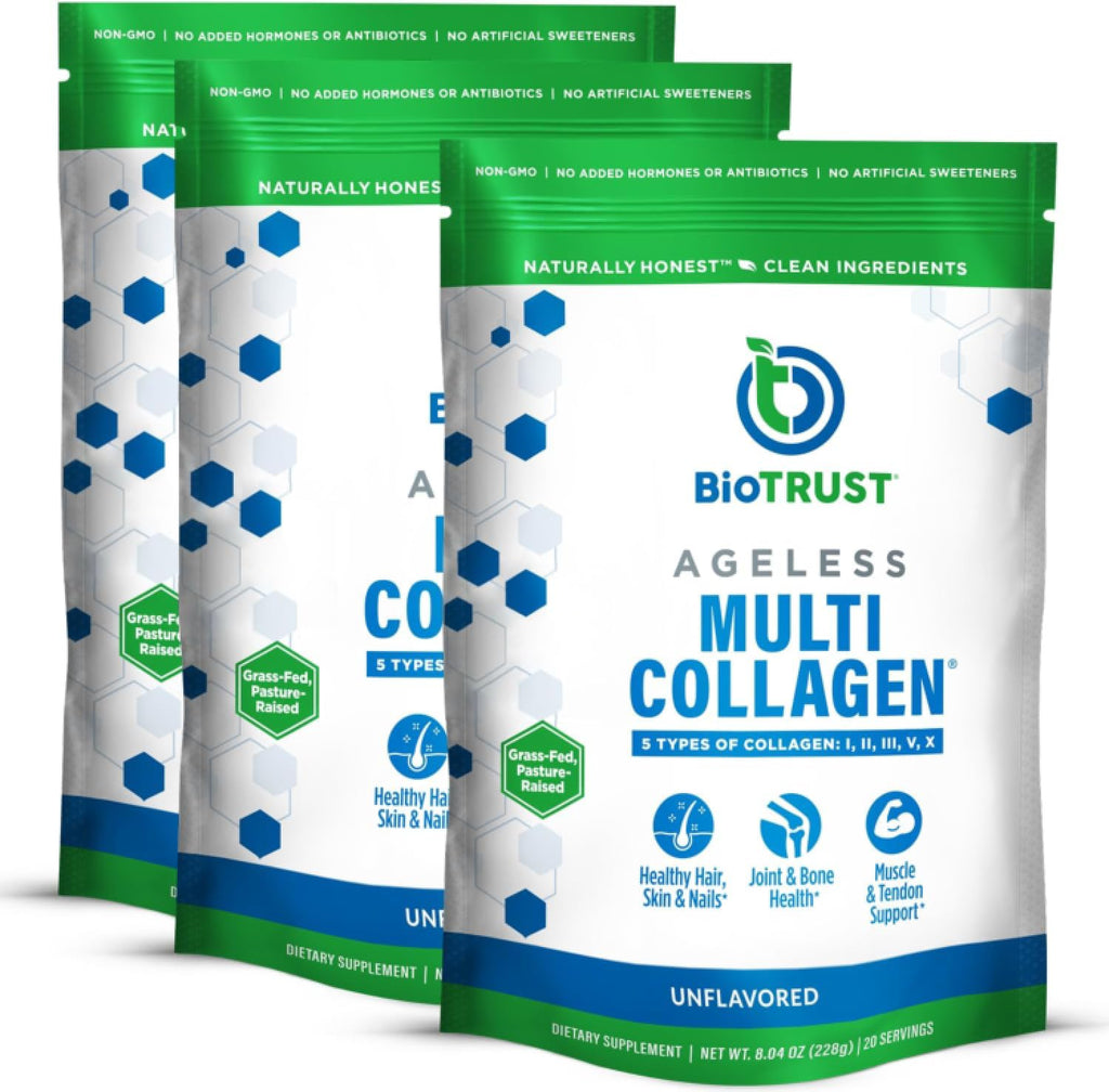 BioTrust multi collagen peptides powder