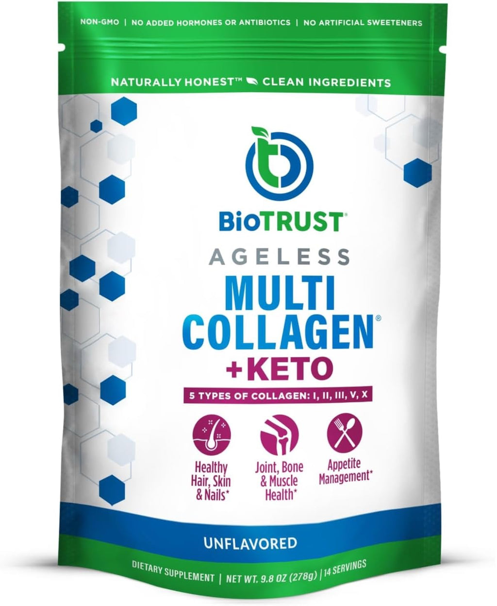 BioTrust multi collagen peptides powder