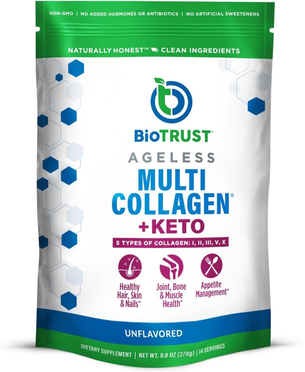 BioTrust multi collagen peptides powder