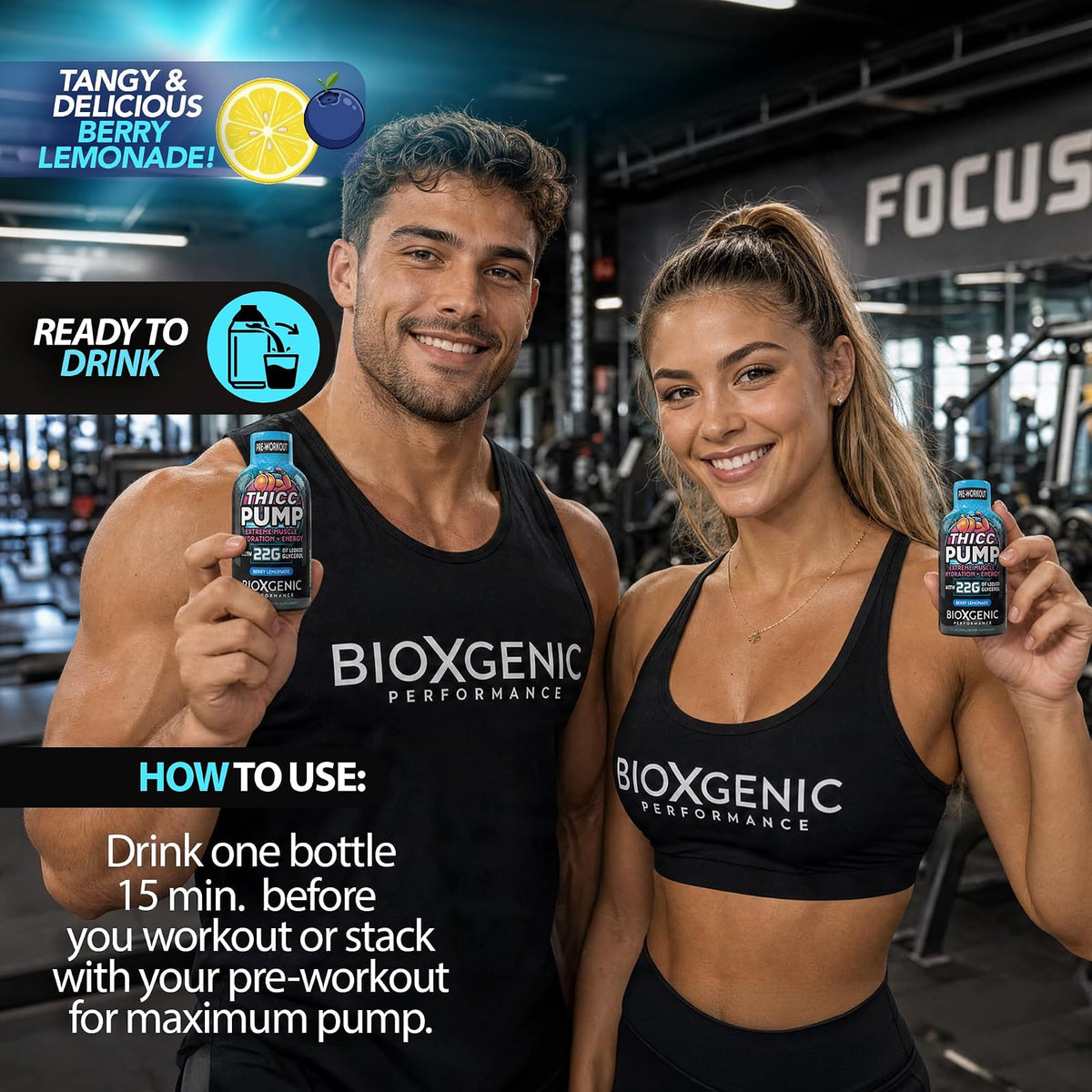 BioXgenic Thicc Pump liquid workout supplement